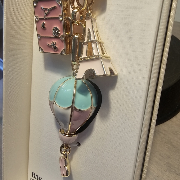Piper | Accessories | Piper K Pink Gold And Blue Accent Keychain | Poshmark